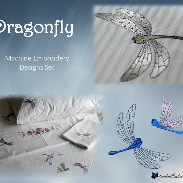 Dragonfly Embroidery - Etsy