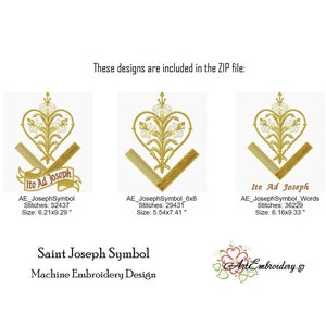 Saint Joseph Symbol - Machine Embroidery Christian Religious Design for ...