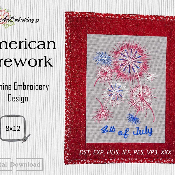 Firework Embroidery - Etsy