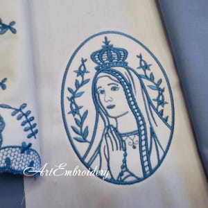 Mother Mary - Machine Embroidery Christian Religious Design in Two ...
