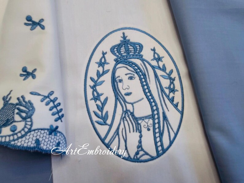 Mother Mary - Machine Embroidery Christian Religious Design in Two ...