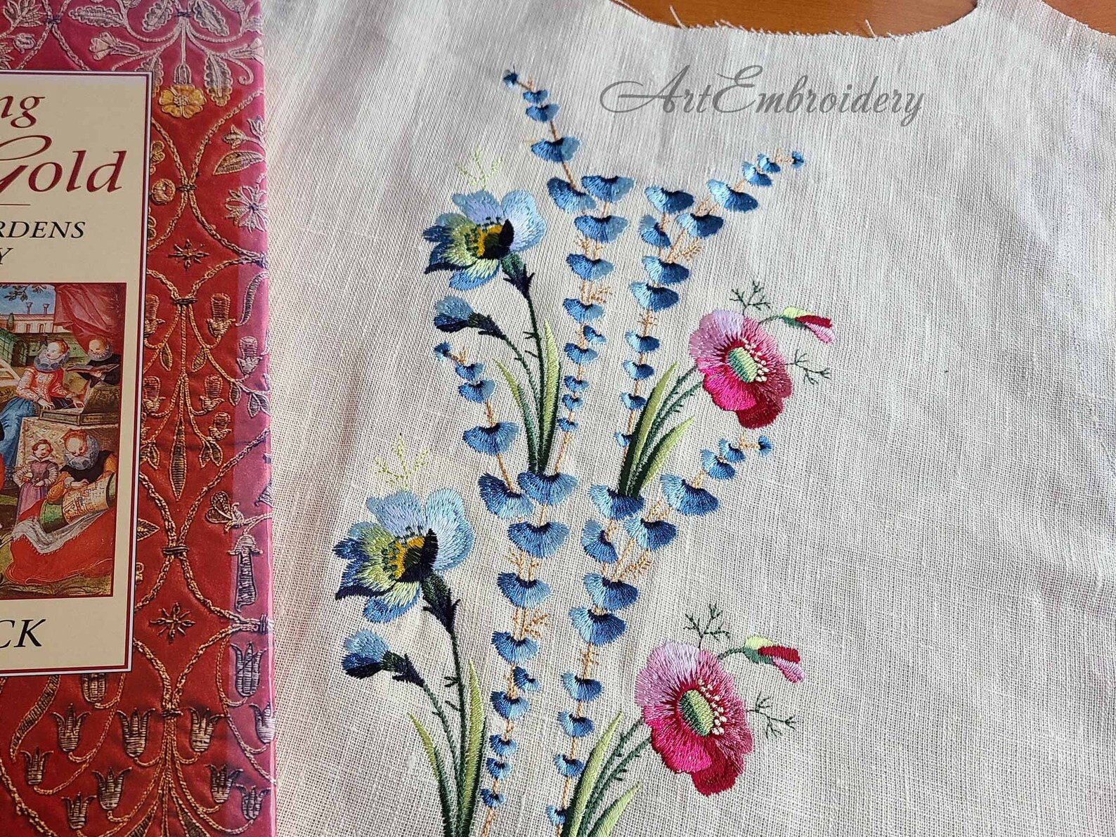 Watercolor Flowers Vertical Border Machine Embroidery Design - Etsy