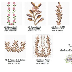 Roses Pocket - Machine Embroidery Designs Set for 18-19th Century ...