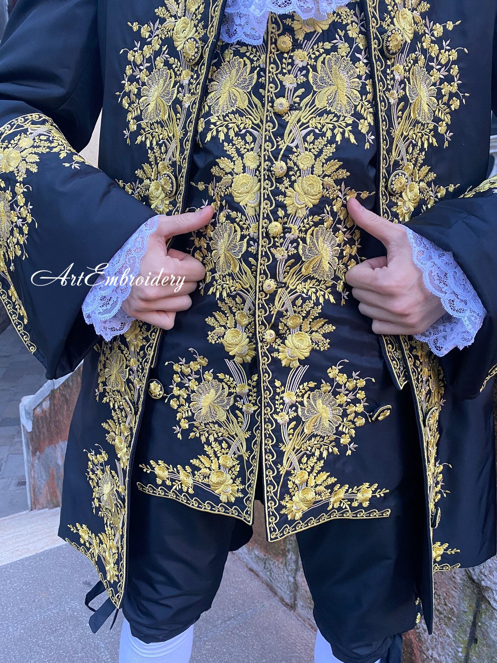 Floral Frock Coat Machine Embroidery Designs: 18th Century English Suit ...