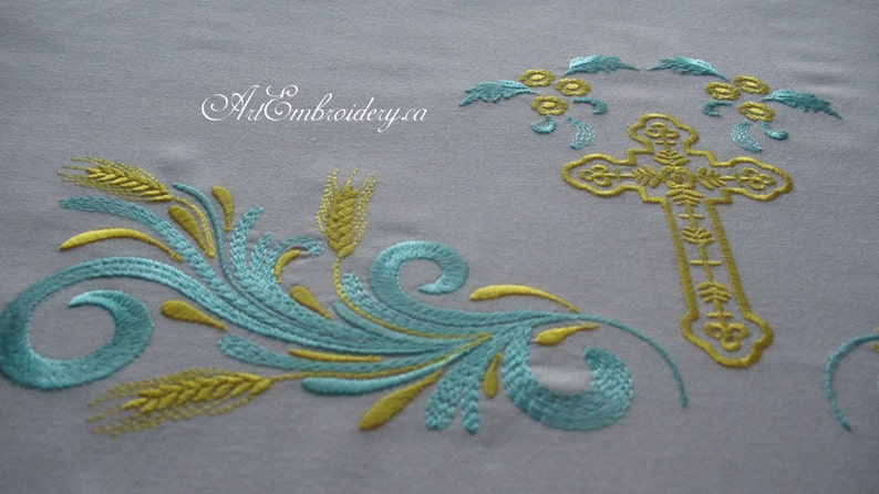 Christening Cross in Oval Machine Embroidery Designs Set for - Etsy ...