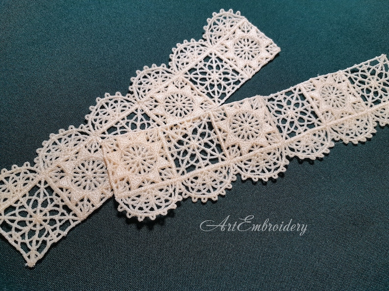 Reticella Italian Lace Collar: 17th Century Embroidery Designs (4x4 ...