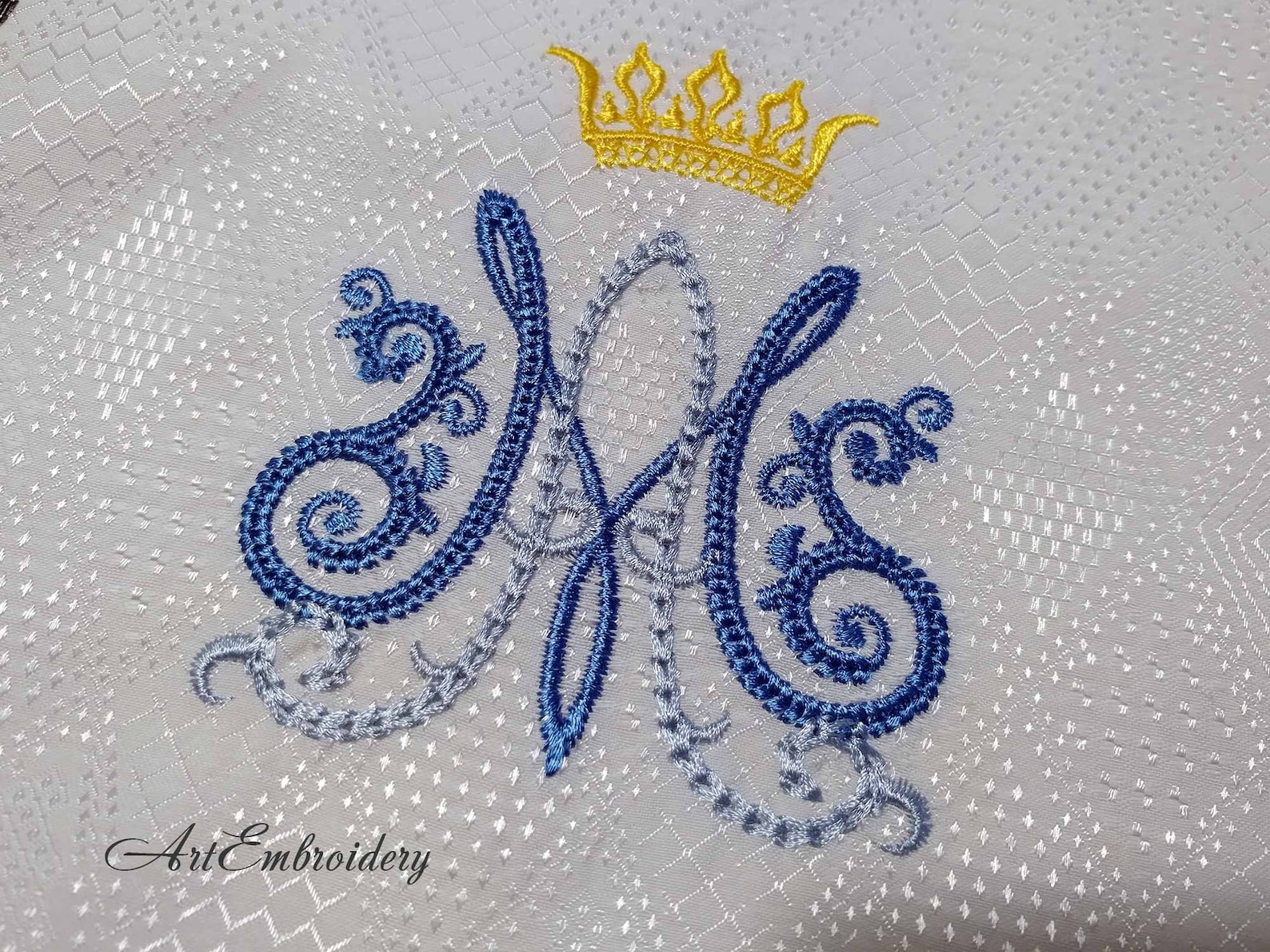 Ave Maria Monogram Machine Embroidery Design (digital Download) - Etsy