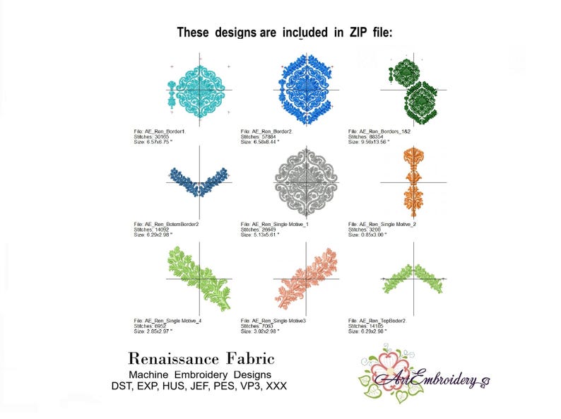Renaissance Fabric - Machine Embroidery Designs for Historical Fabric ...