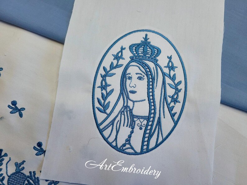 Mother Mary - Machine Embroidery Christian Religious Design in Two ...