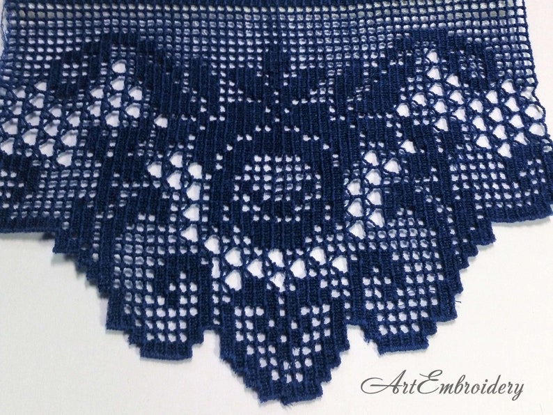 Crochet Lace Rose Border Machine Embroidery Freestanding - Etsy