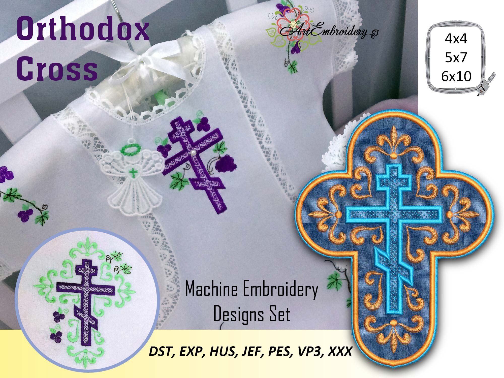 Orthodox Cross Machine Embroidery Designs for direct | Etsy