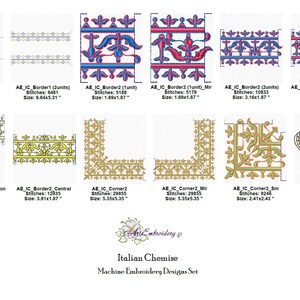 Italian Chemise Machine Embroidery Historical 16 Century Designs Set - Etsy