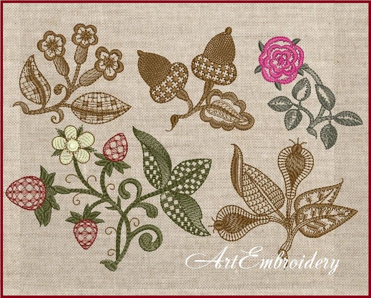 Tudor's Flora Colored and Monochrome Blackwork BW - Etsy Canada