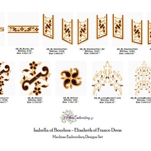 Isabella of Bourbon / Élisabeth of France Dress - Embroidery Designs ...