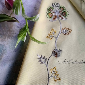 Jacobean Floral Vine - Machine Embroidery Designs Set in 2 Sizes for Hoop 5x7" and 6x8". - Etsy