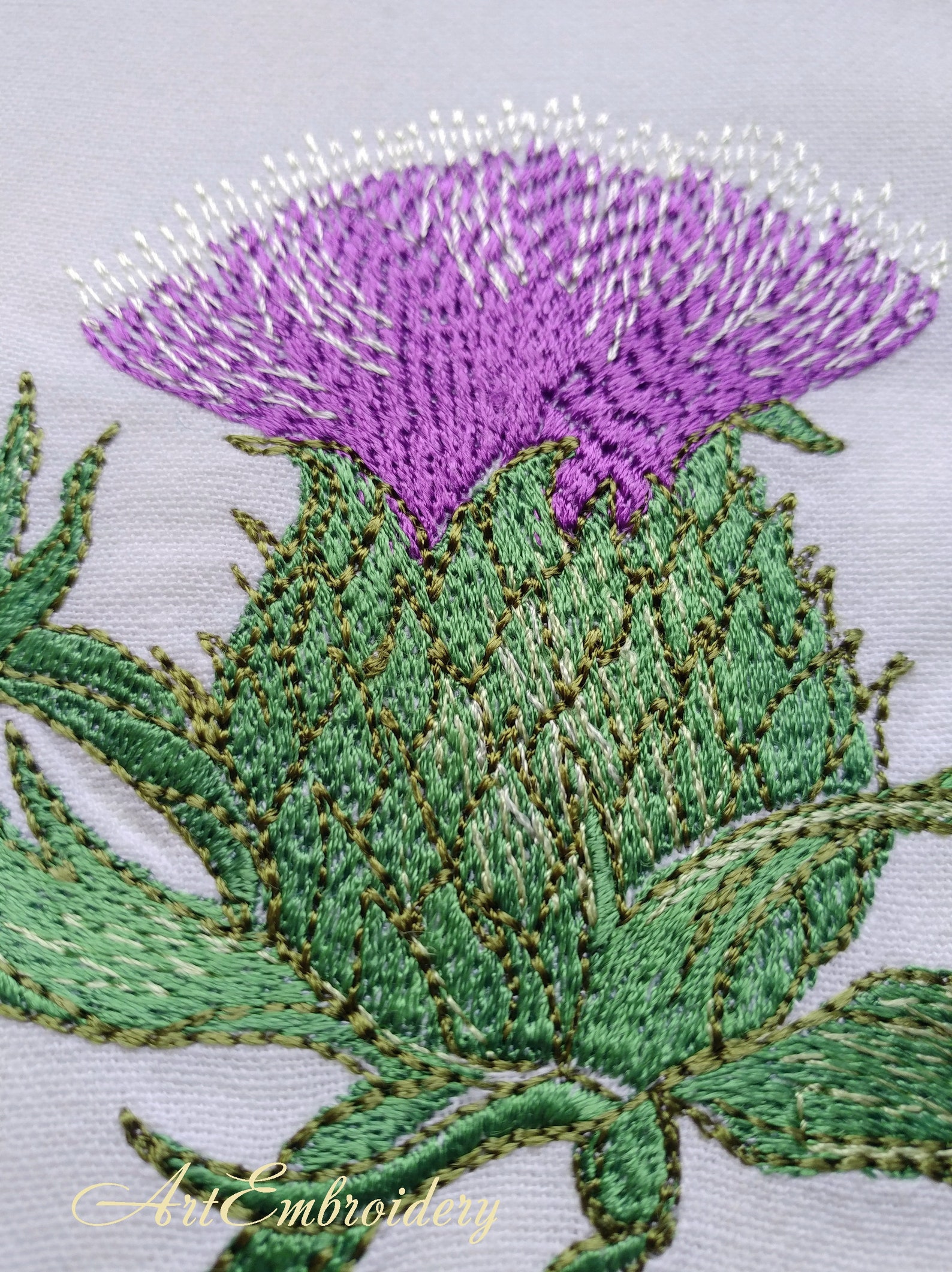 Thistle Stomacher - Machine Embroidery Design Assembled and Split Into ...