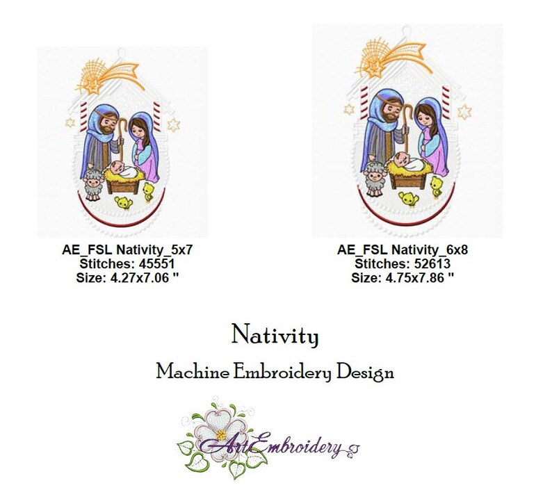 FSL Nativity Machine Embroidery Freestanding Lace Design in - Etsy Canada