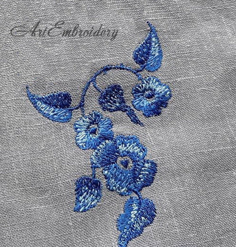 Holland Blue Flowers Bouquet Machine Embroidery Designs Set in | Etsy