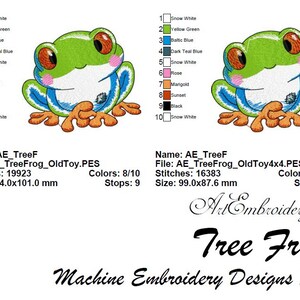 Tree Frog - Machine Embroidery Designs Set for a Babies and Children of ...