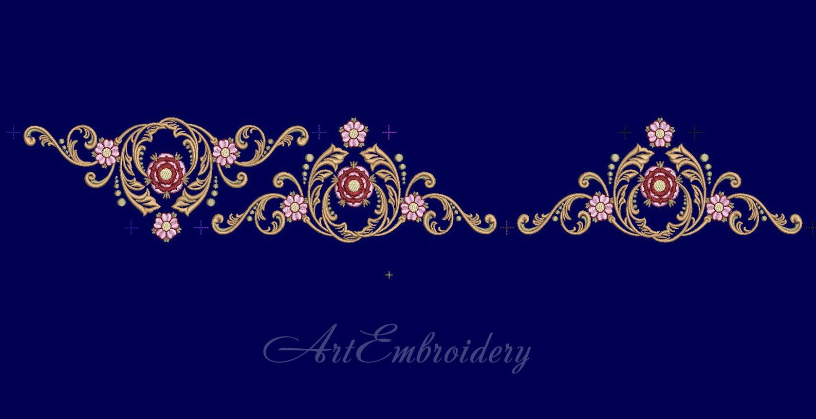 Tudor Rose Scroll Borders 1 Machine Embroidery Designs Set | Etsy Canada