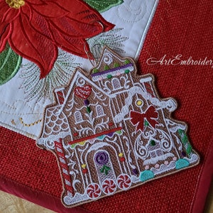 FSL Gingerbread House Machine Embroidery Design: Heirloom Ornament ...
