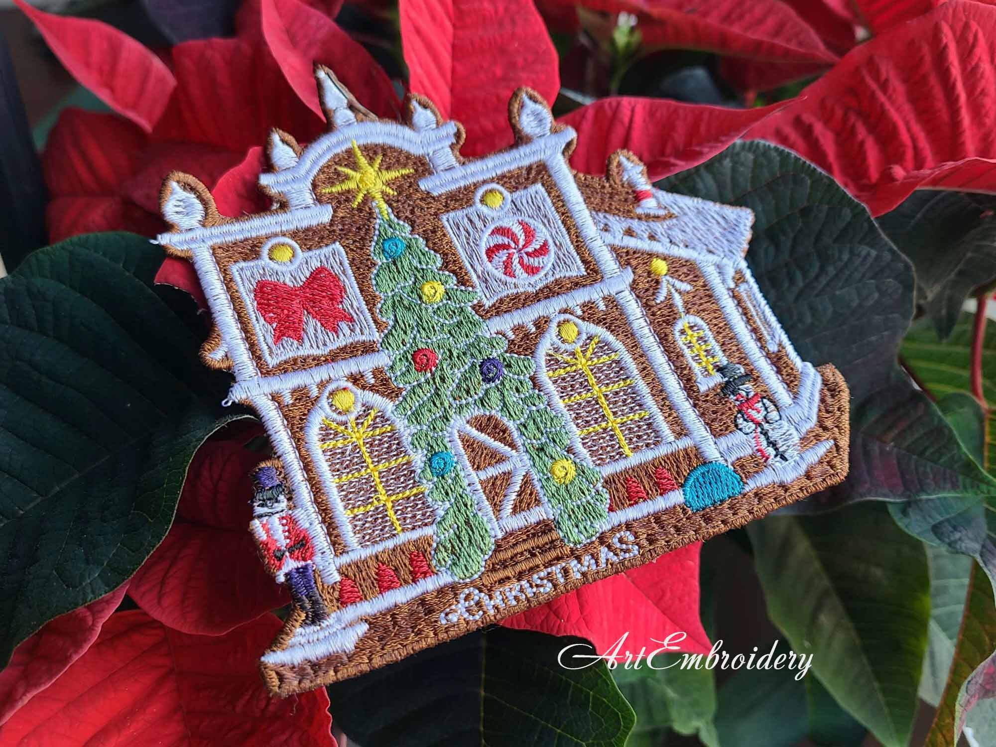 FSL Victorian Gingerbread House: Christmas Machine Embroidery Design ...