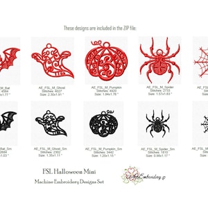 FSL Halloween Mini - Machine Embroidery ITH Lace Ornaments Project ...
