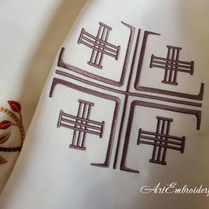 Jerusalem Cross Machine Embroidery Design: Christian Religious Art (4x4 ...