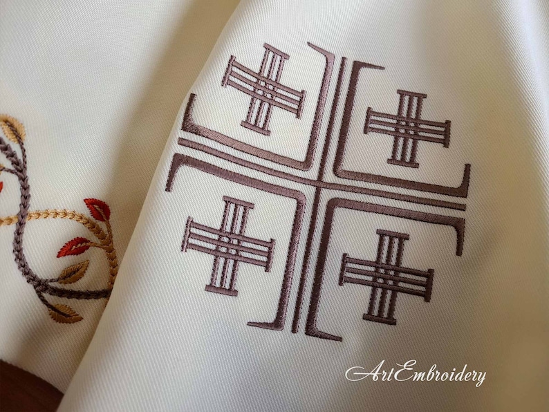Jerusalem Cross Machine Embroidery Design: Christian Religious Art (4x4 ...