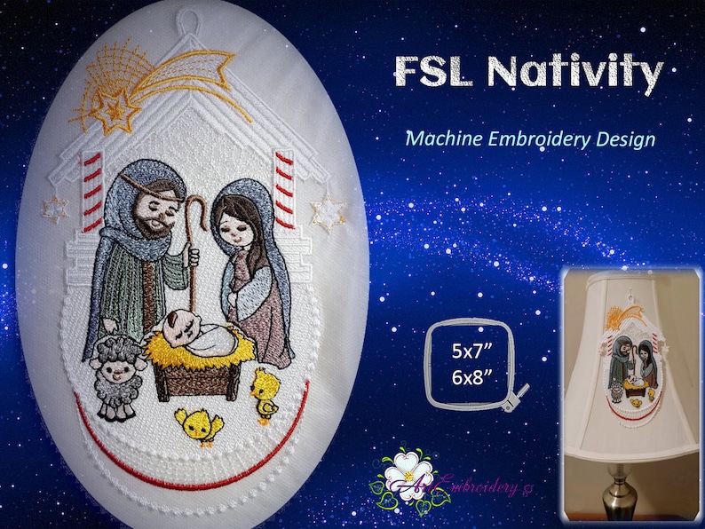 FSL Nativity Machine Embroidery Freestanding Lace Design in | Etsy Canada