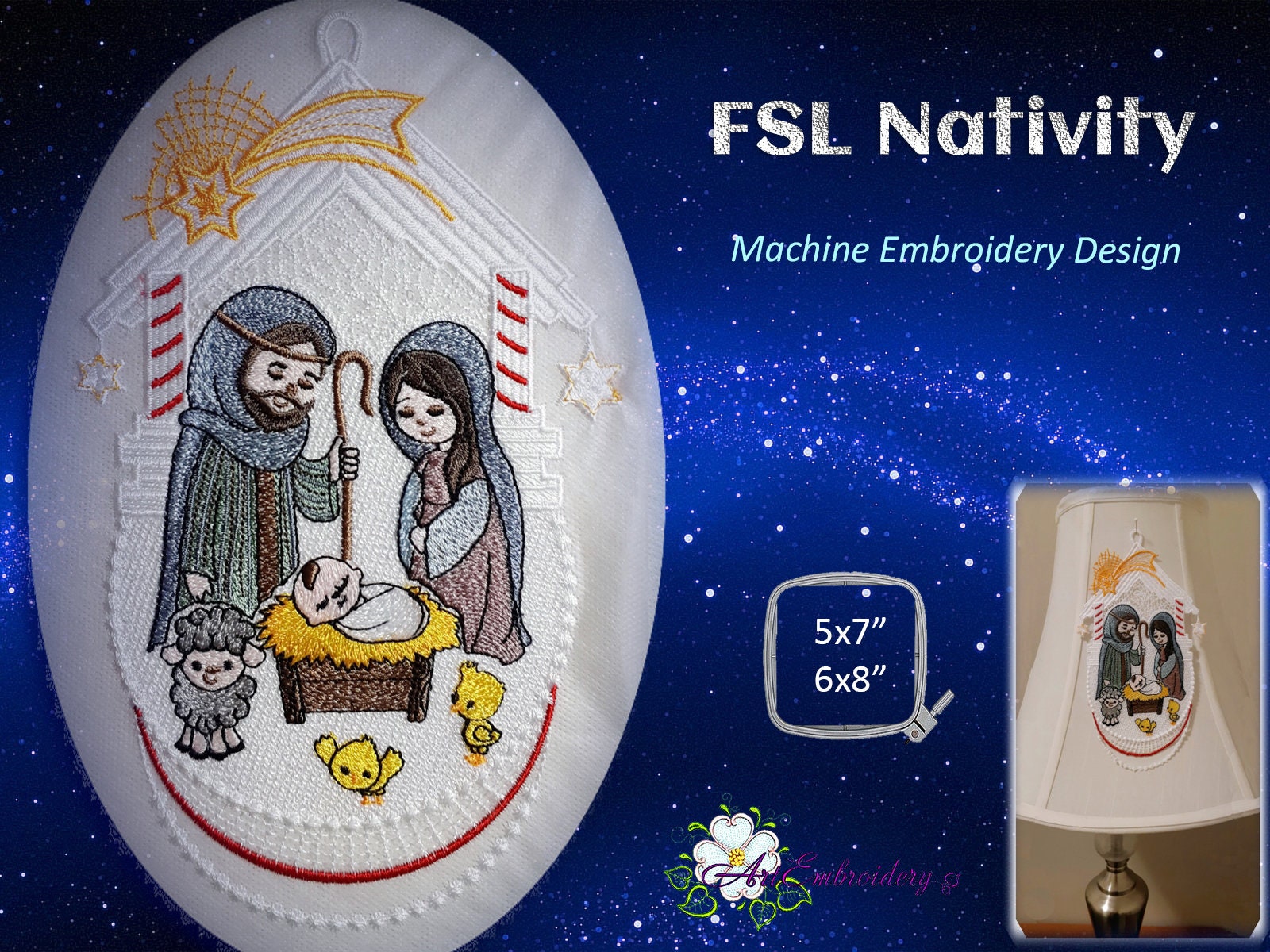 FSL Nativity Machine Embroidery Freestanding Lace Design in - Etsy Canada