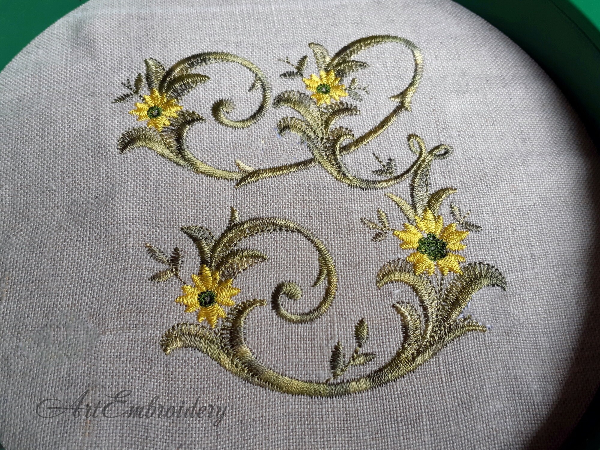 Vintage French Style Monogram Letter G Machine Embroidery - Etsy