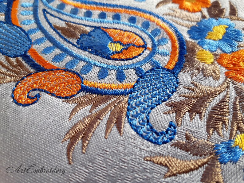 Paisley Motif 1 Machine Embroidery Designs Set for Hoop - Etsy