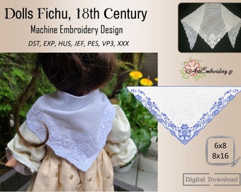 18th Century FICHU Machine Embroidery Design - Etsy