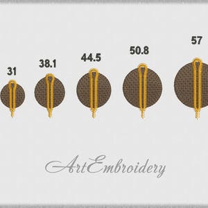 Buttonholes 3 - Machine Embroidery Designs Set of Nine Sizes Eyelet ...