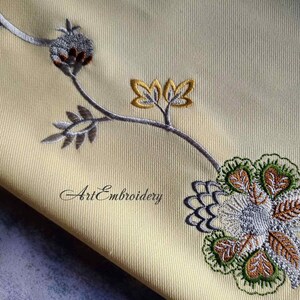 Jacobean Floral Vine - Machine Embroidery Designs Set in 2 Sizes for Hoop 5x7" and 6x8". - Etsy