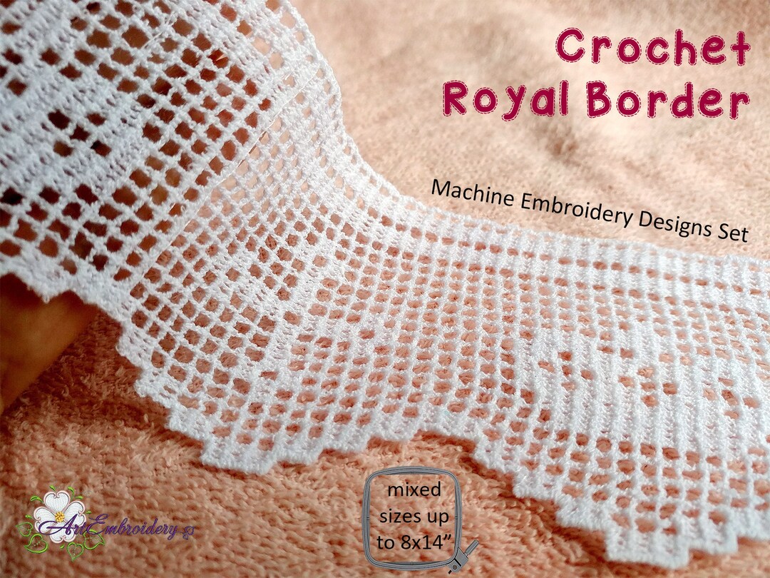 FSL Crochet Royal Border - Machine Embroidery Christian Lace Design ...