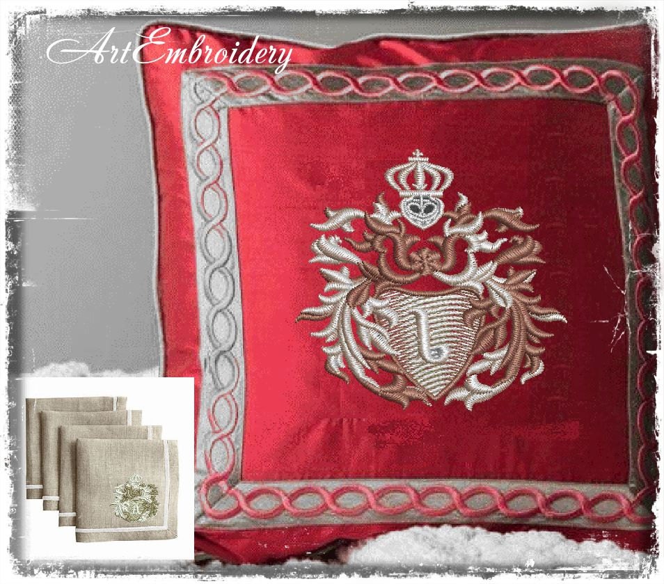 Coat of Arms Monogram English Alphabet on Heraldic Heart | Etsy