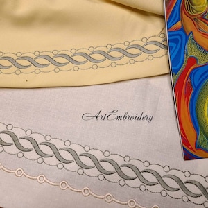 Rope Borders Machine Embroidery Designs: Curved & Straight (digital ...