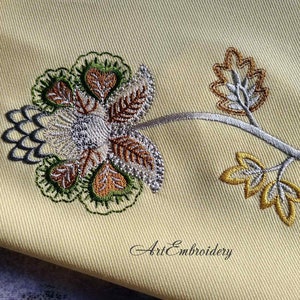 Jacobean Floral Vine - Machine Embroidery Designs Set in 2 Sizes for Hoop 5x7" and 6x8". - Etsy