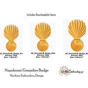 Napoleonic Grenadier Badge - Machine Embroidery Design (digital ...