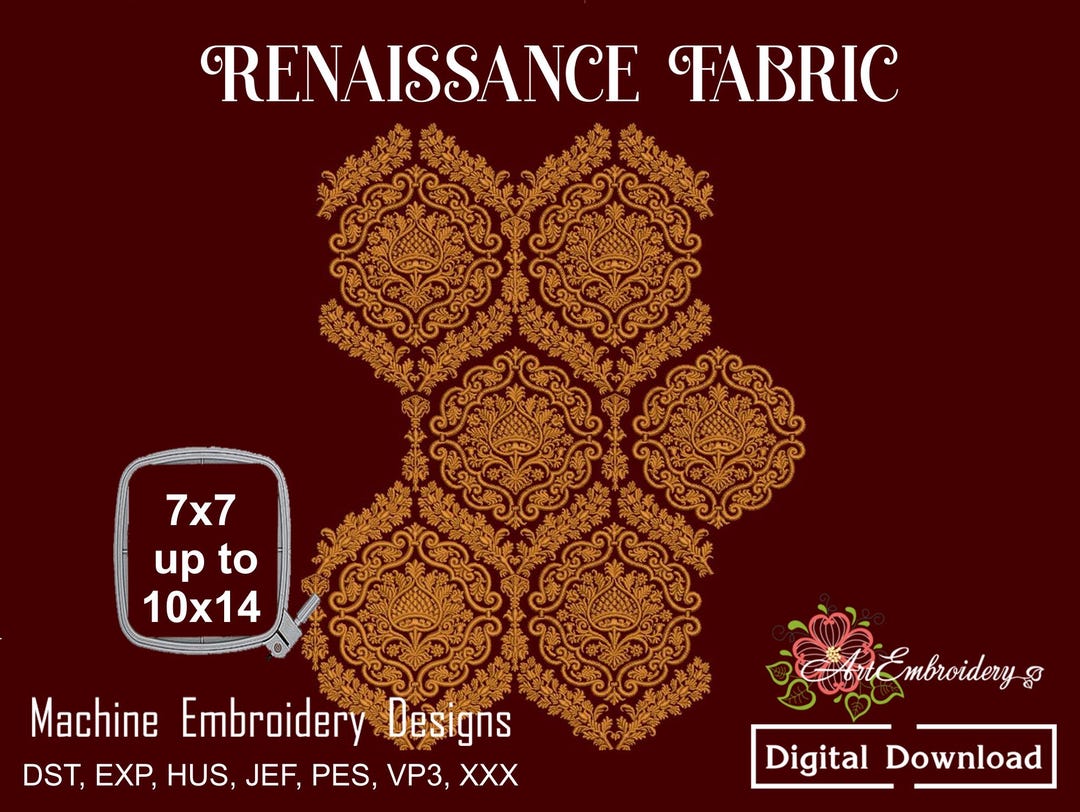 Renaissance Fabric - Machine Embroidery Designs for Historical Fabric ...