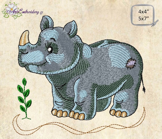 Craft Supplies & Tools Sewing Baby Rhino Machine Embroidery Design ...
