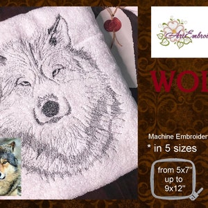 Wolf - Machine Embroidery Design in Five Sizes up to 9x12Э - Etsy Canada