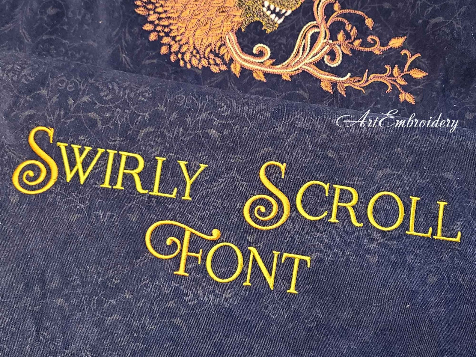 Swirly Scroll Font ESA Embroidery Font for Your Wilcom E3 - Etsy
