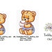 Teddy Bear Baseball Player Machine Embroidery Design (4x4 and 5x5 ...
