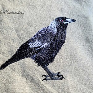 Australian Magpie Machine Embroidery Design: Realistic Bird (4x5" & 5x7 ...