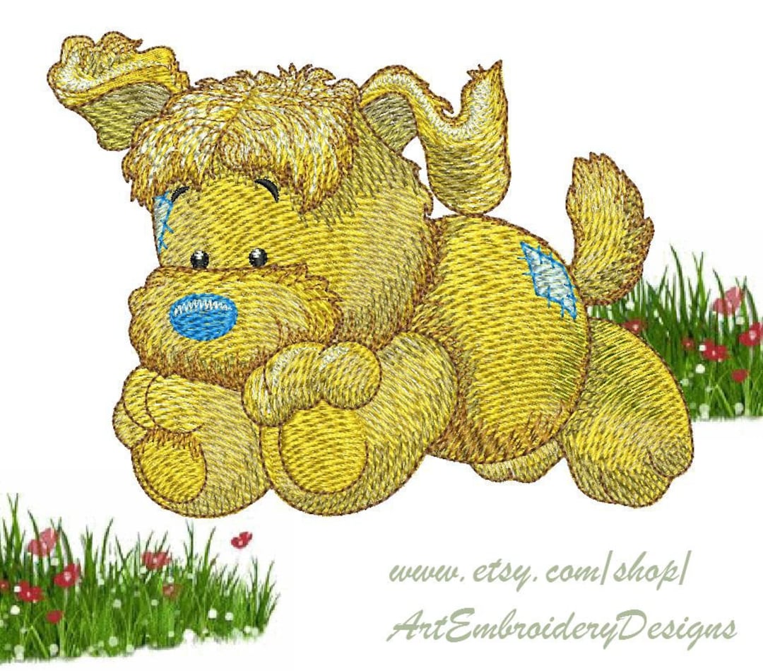 Labradoodle Dog - Machine Embroidery Patched Animal Design in Cartoon ...