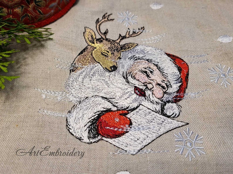Dear Santa - Machine Embroidery Design in 3 Sizes for Hoop 4x4", 5x5 ...