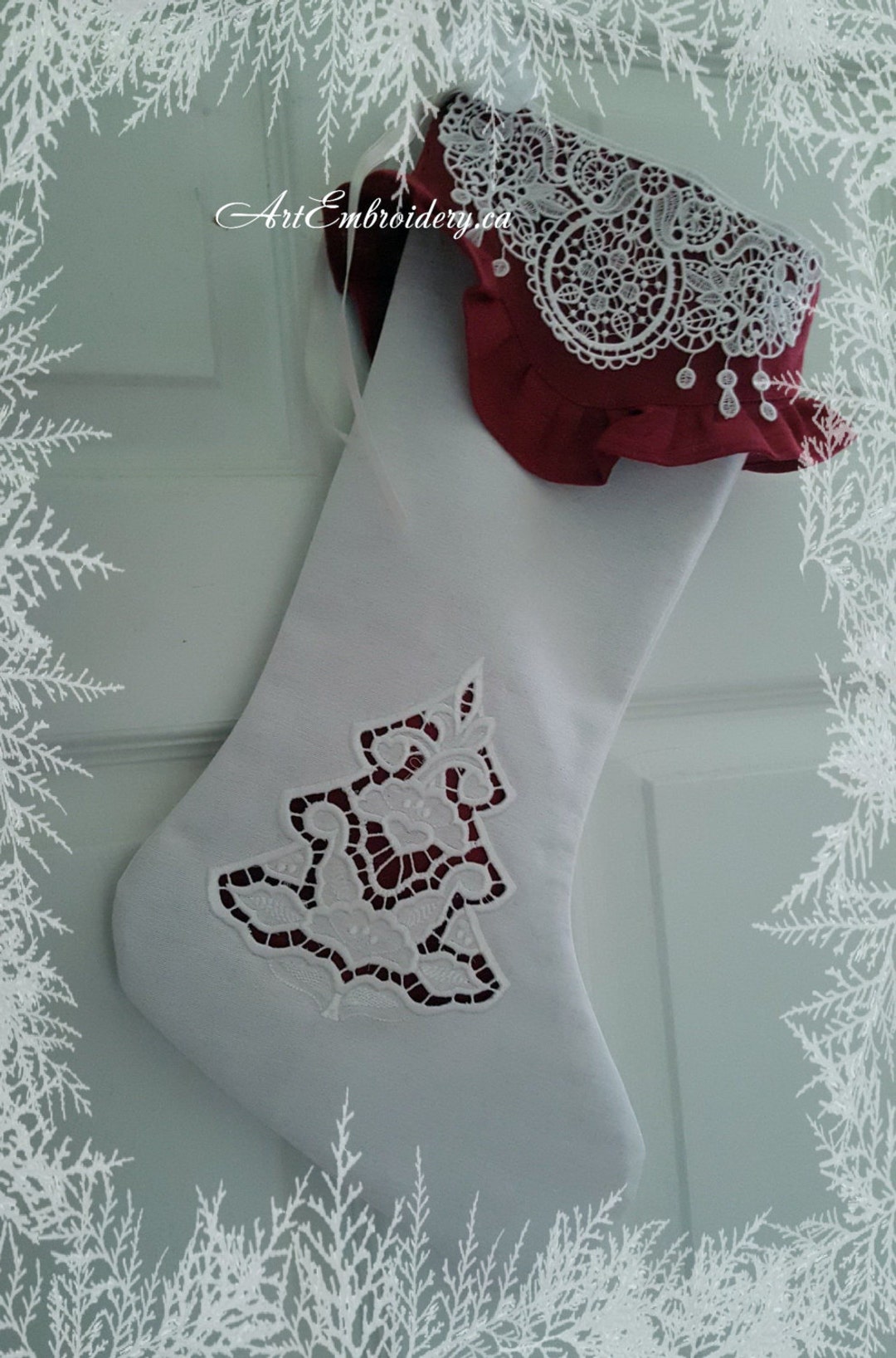 Cutwork Christmas Tree Machine Embroidery Design: Richelieu 5x7" Hoop ...